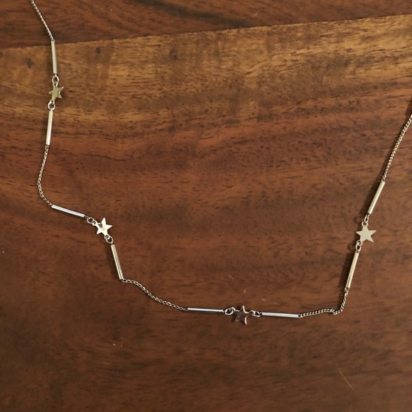 Vintage | Jewelry | Thin Dainty Silver Segmented Star Necklace | Poshmark